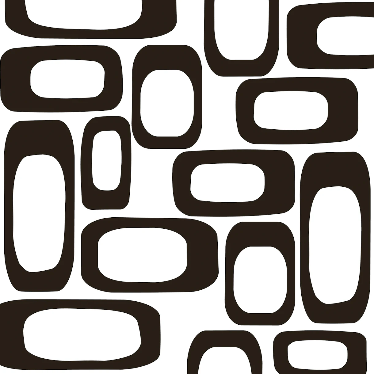 Square Pattern Black and White Wallpaper - Happywall