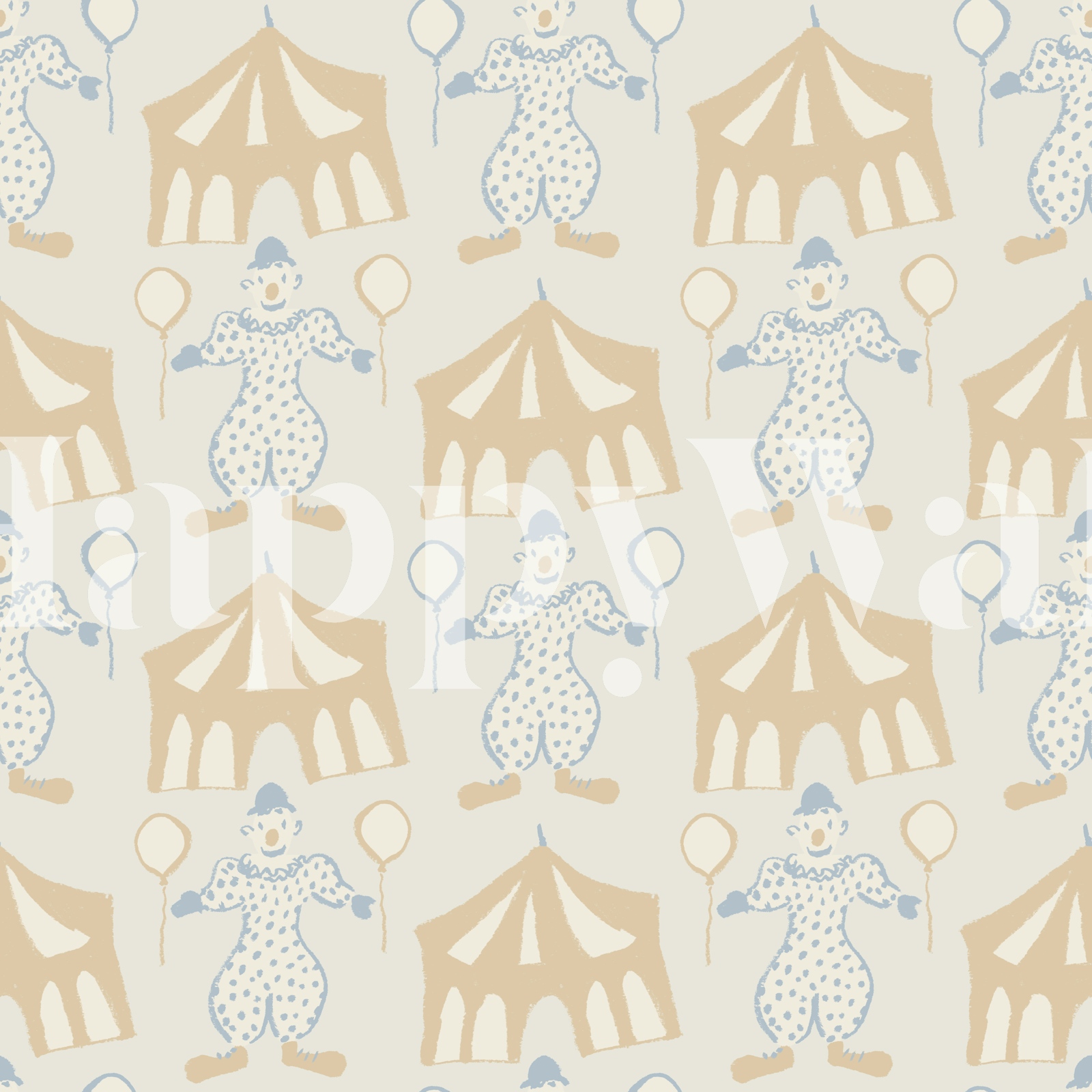 Nursery Clown Wallpaper - Happywall.com