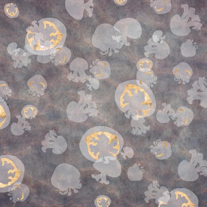 Tidelands jellyfish - Lavender Grey | Happywall
