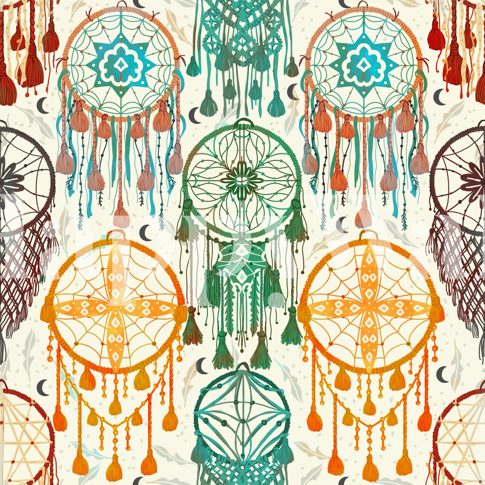 Boho Dream Catcher Chic Wallpaper | happywall.com