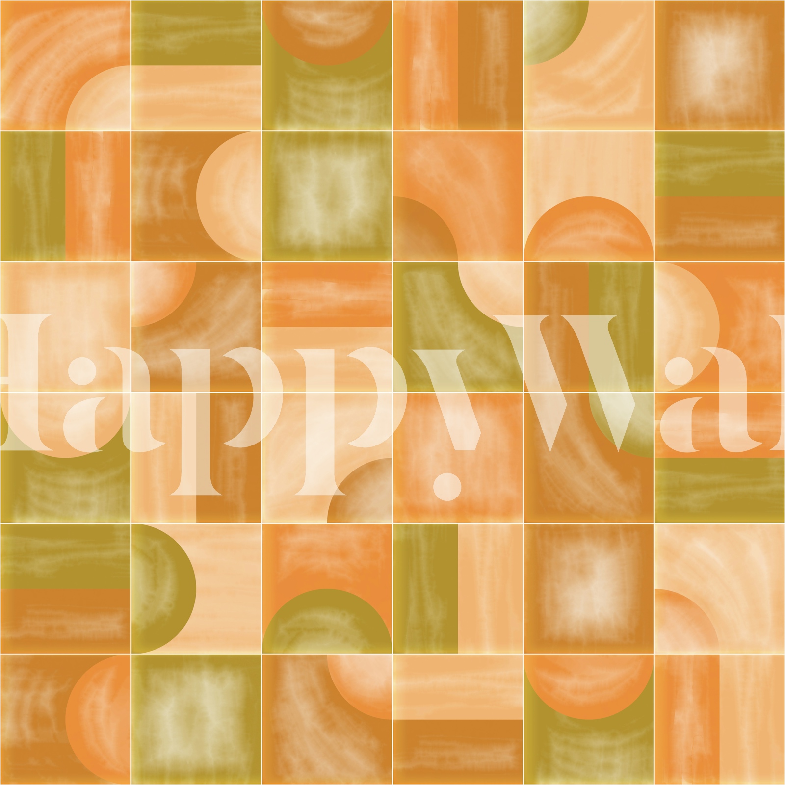 Soft Foliage Tiles Wallpaper - Happywall