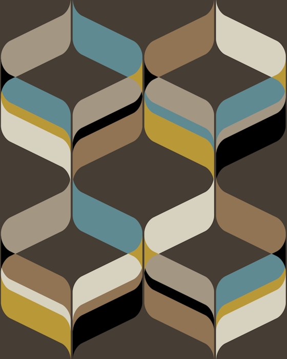 Retro Mod Ribbons 27 Wallpaper | happywall.com